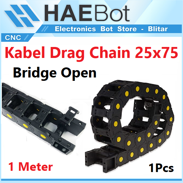 Jual [HAEBOT] Kabel Cable Drag Chain Dragchain Wire Carrier 25x75 mm ...