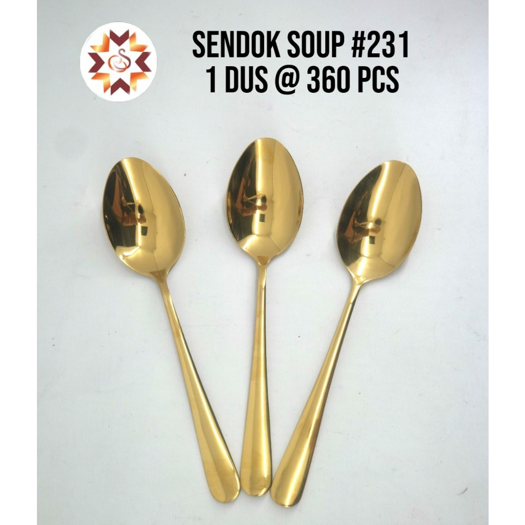 Jual Sendok Soup Rose Gold/ Sendok Soup Stainless Tebal/ Sendok Sayuran ...