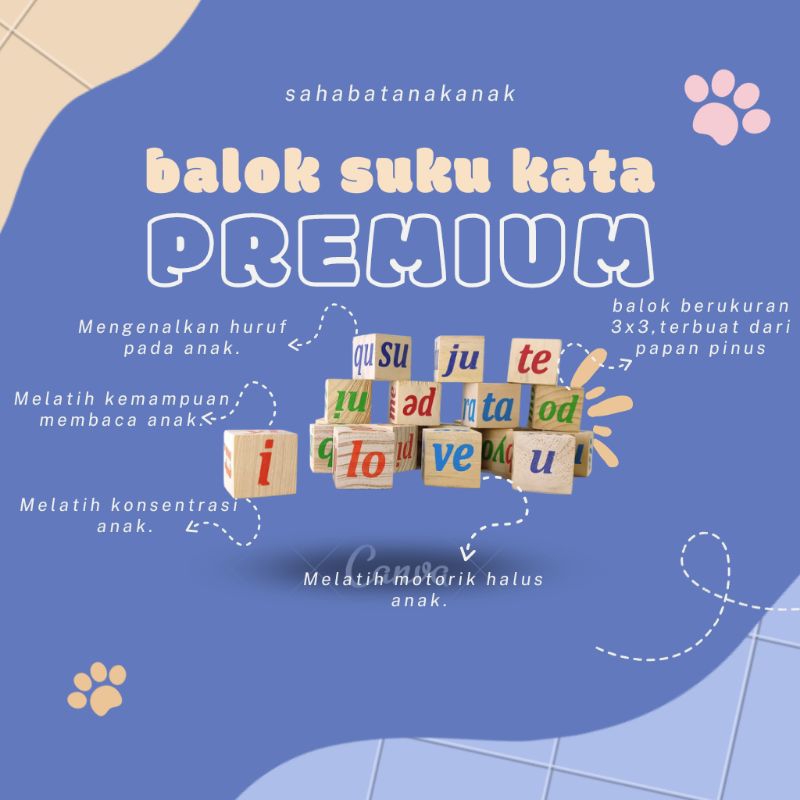 Jual Mainan edukasi anak - balok suku kata | Shopee Indonesia
