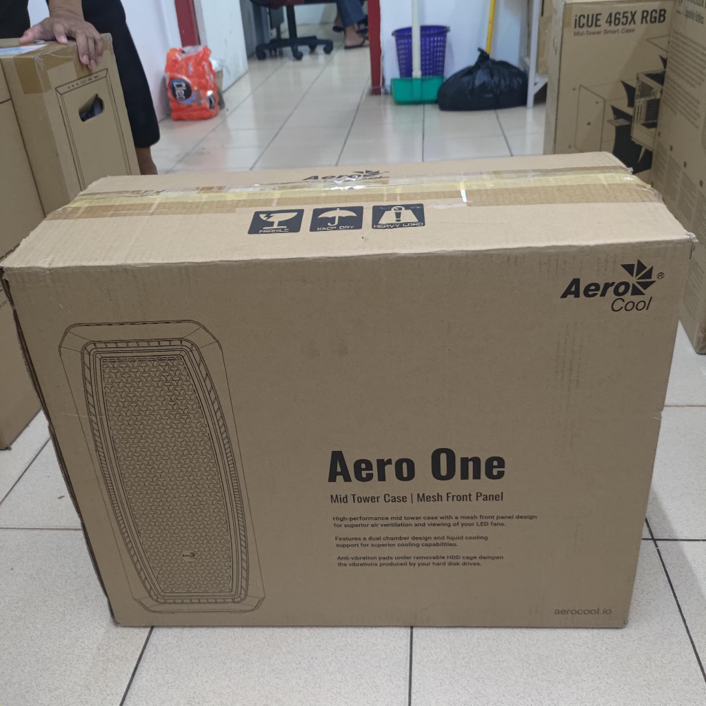 Jual AEROCOOL AERO ONE BLACK MID TOWER CASE TEMPERED GLASS Casing Cool ...