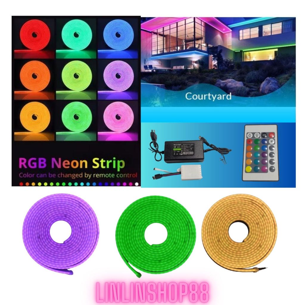 Jual LED STRIP RGB+REMOTE 5 MTR LED STRIP MODEL BARU | Shopee Indonesia