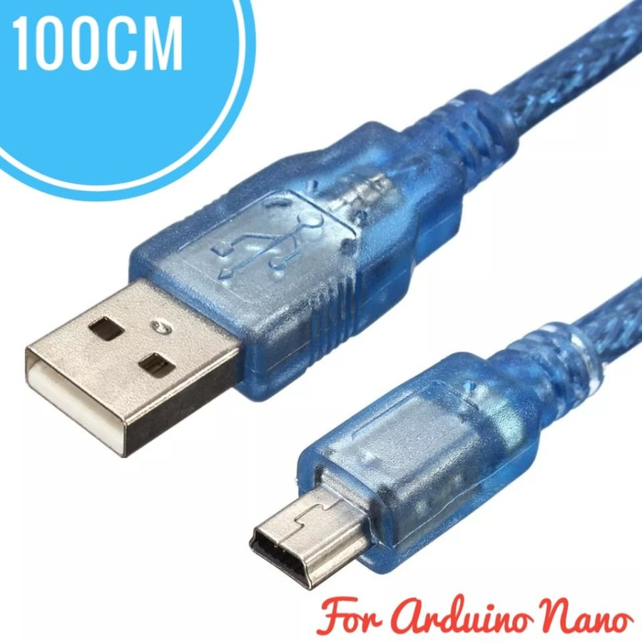 Jual Kabel Data mini USB untuk Arduino Nano 100cm 1M MiniUSB 5pin ...
