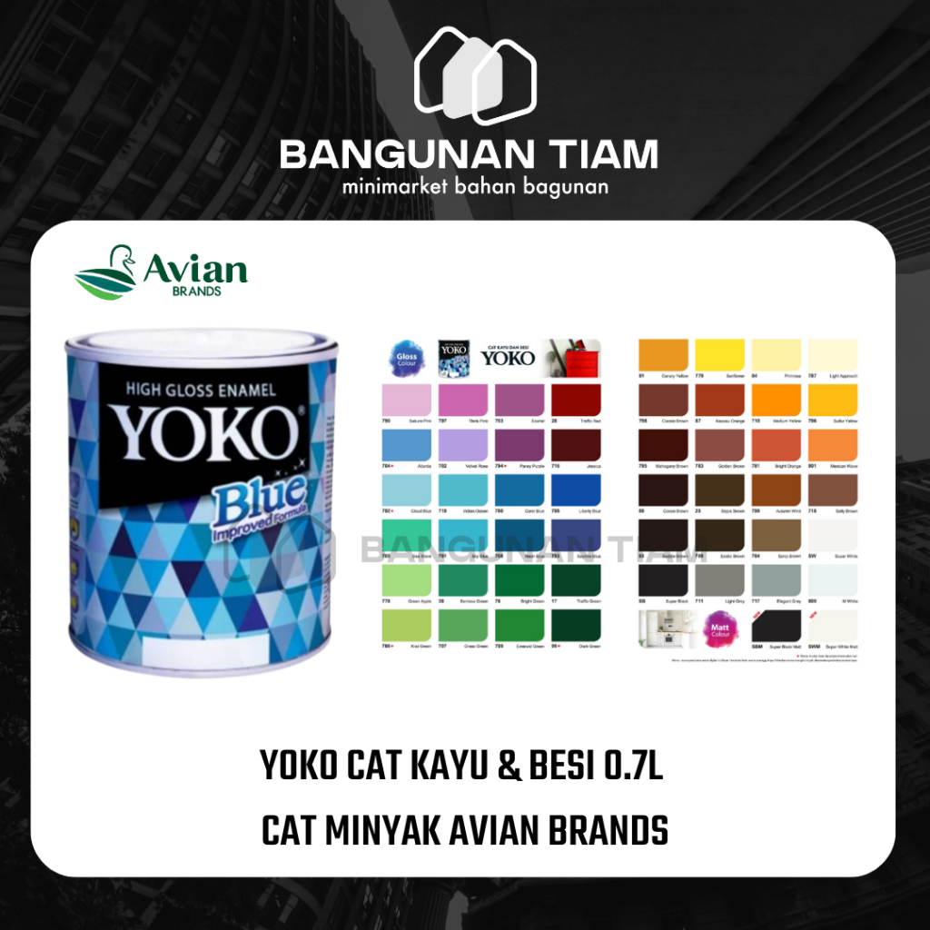 Jual YOKO GLOSS CAT MINYAK KAYU DAN BESI 0,7 KG100% ORI KODE ASLI ...