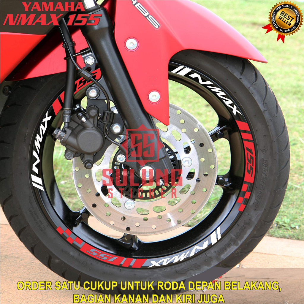 Jual Stiker Cutting Lis Velg Motor Yamaha NMAX 155 Sticker List Pelk ...