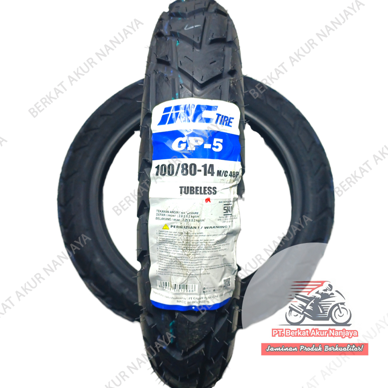 Jual Ban Motor Semi TraIl IRC GP5 100 80 Ring 14 Tubeless Bonus Pentil ...