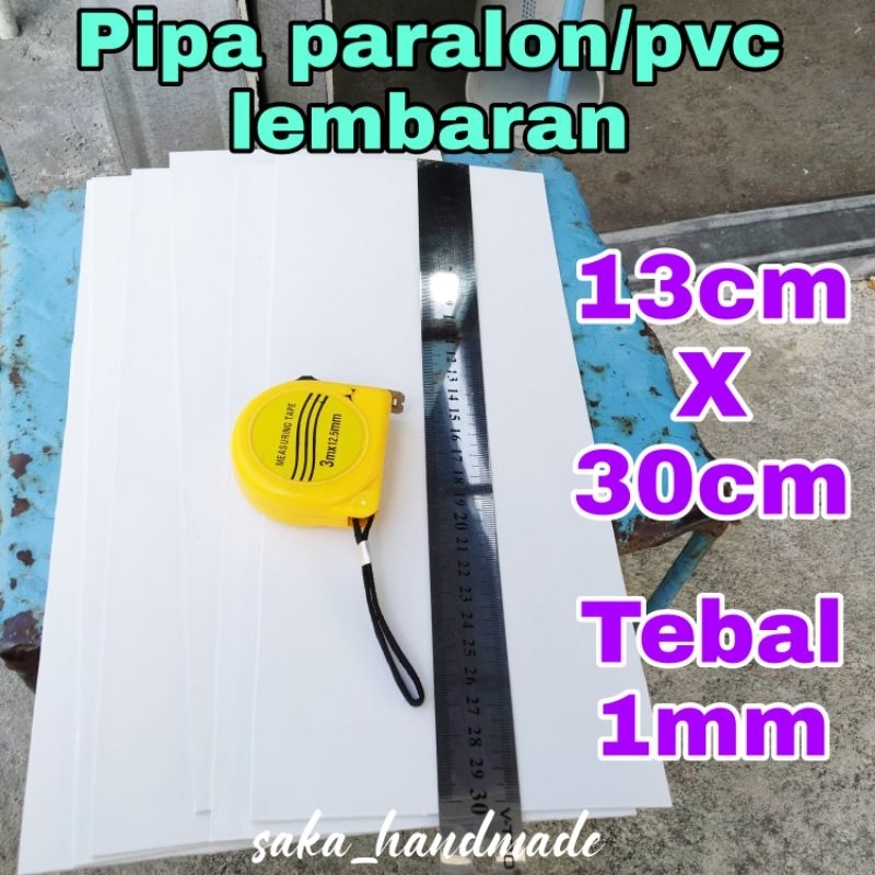 Jual PIPA PARALON/PVC LEMBARAN (13cm X 30cm) TEBAL 1mm | Shopee Indonesia