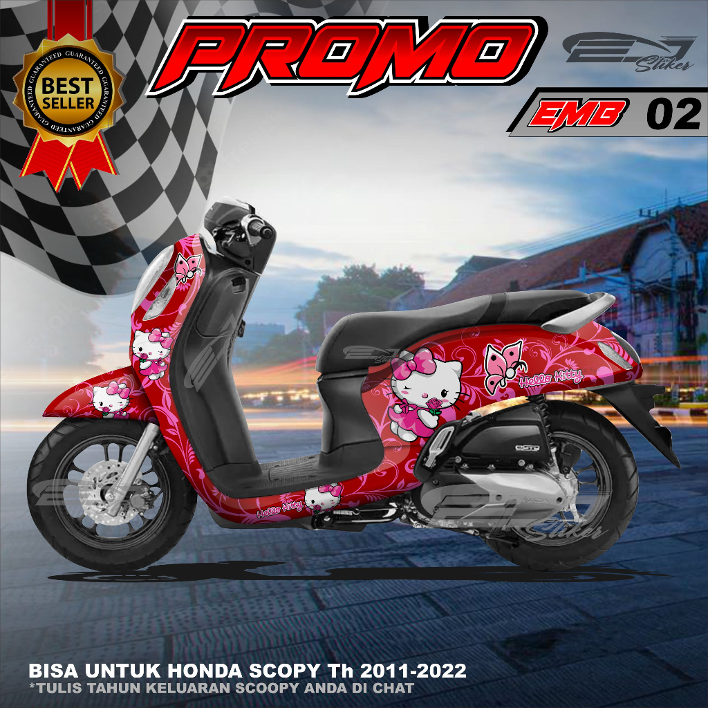Jual STIKER DECAL SCOOPY FULL BODY UPDATE DESAIN-STIKER CUSTOM SCOOPY ...