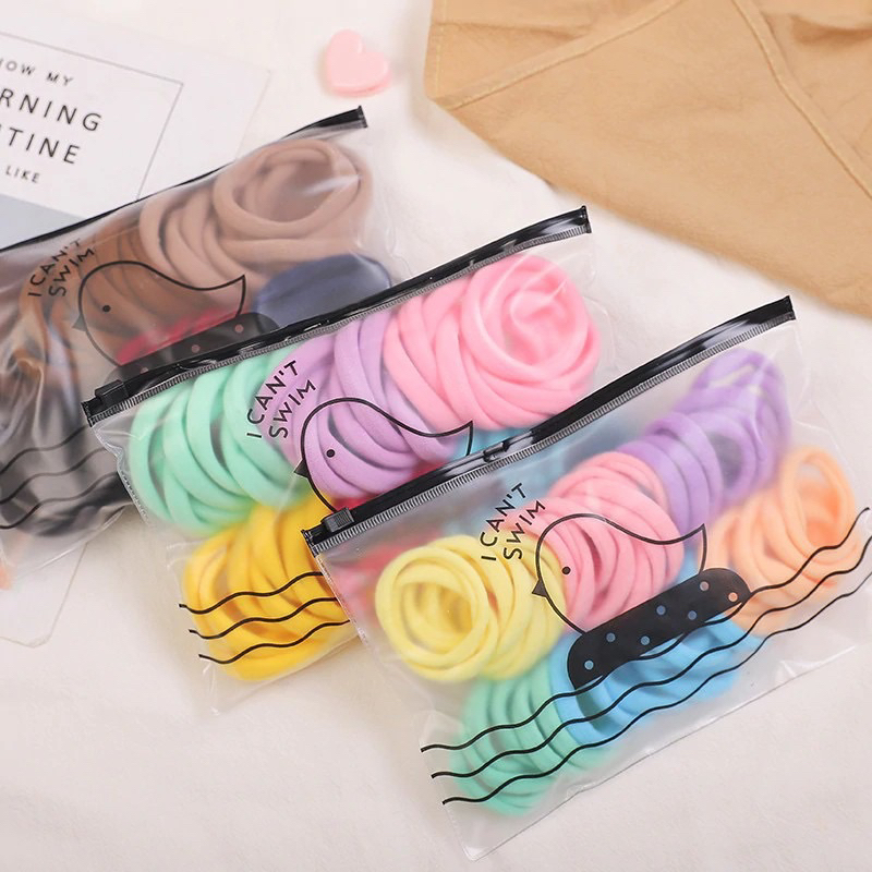 Jual 30pcs ikat rambut donat 4.5cm / ikat rambut karet rambut donat ...