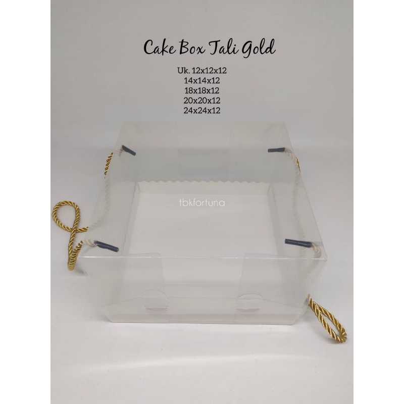 Jual Cake Box Tali Gold uk 22x22x12cm(1pcs) | Shopee Indonesia