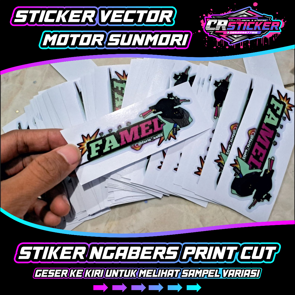 Jual STICKER CUSTOM NGABERS PRINT & CUT VEKTOR STIKER SUNMORI STIKER ...
