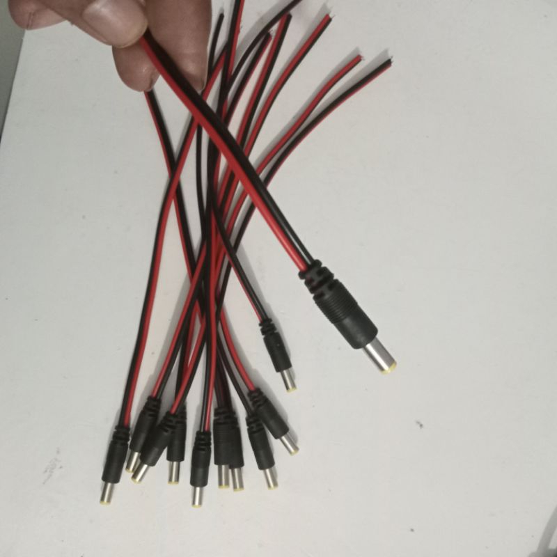 Jual kabel JACK DC 12 volt standar warna merah hitam. KABEL PANJANG 30 ...
