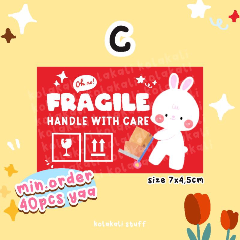 Jual STICKER FRAGILE • STIKER FRAGILE MURAH • STIKER LUCU • STIKER ...