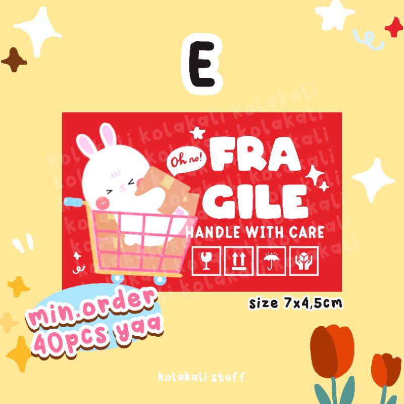 Jual STICKER FRAGILE • STIKER FRAGILE MURAH • STIKER LUCU • STIKER ...