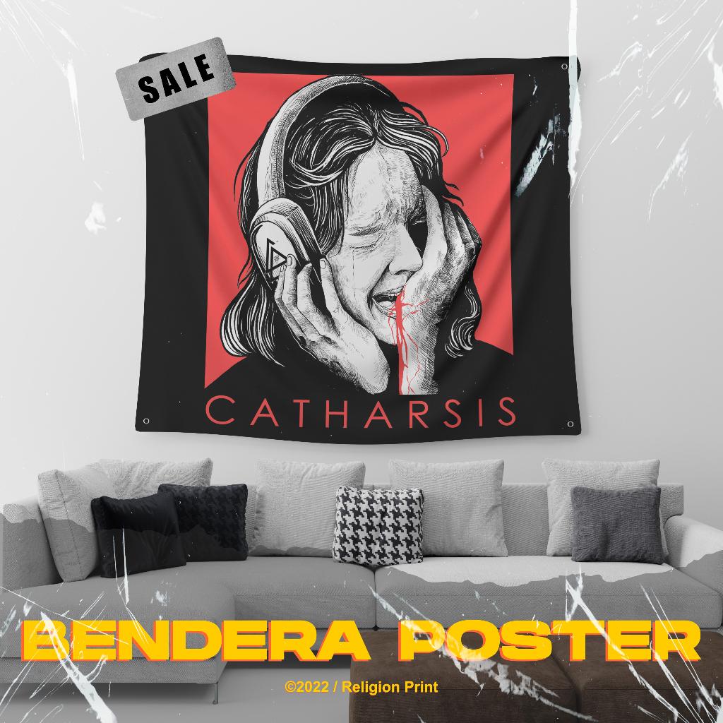 Jual POSTER KAIN CATHARSIS EMPIRE BENDERA KAIN WALL DECOR WALLFLAG ...