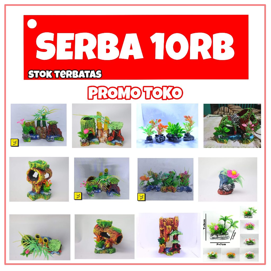 Jual Hiasan Aquarium / Tebing Aquarium / Serba Sepuluh Ribu | Shopee ...