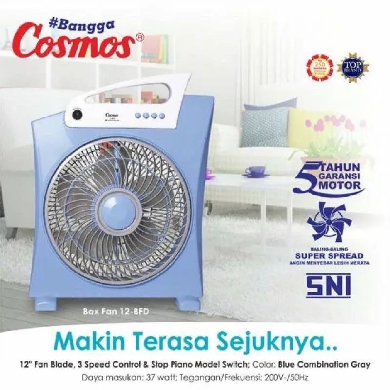 Jual Cosmos 12-BFD Angin Box Fan Kipas Angin Kotak 12 Inch Garansi ...