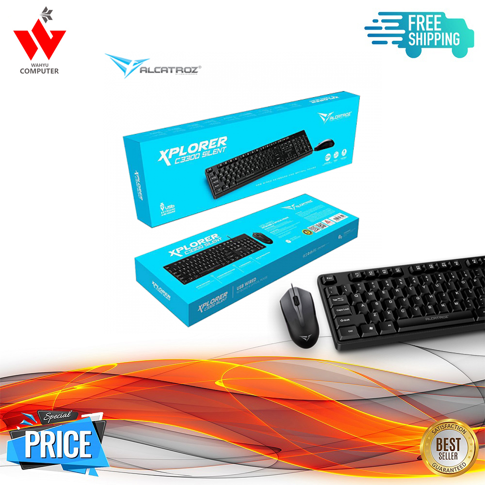 Jual Alcatroz Xplorer C3300 Silent Keyboard & Mouse Combo | Shopee ...