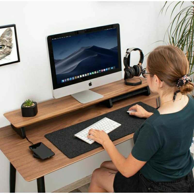 Jual Stand monitor uk 120x30x10, Desk Monitor aesthetic, Meja monitor ...