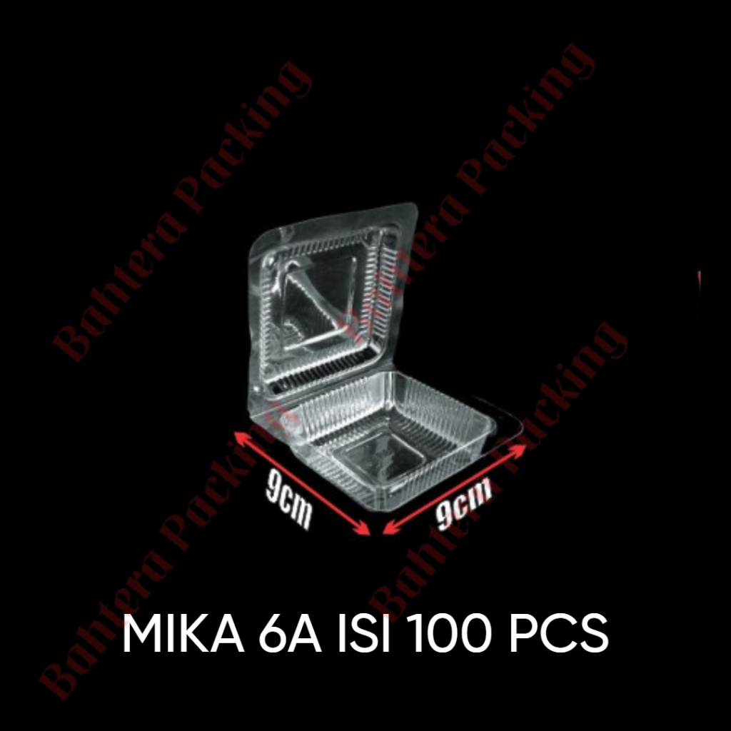 Jual Mika Kue Kecil Tray Box Nasi Ukuran 6A/6B Kemasan Kotak Plastik ...