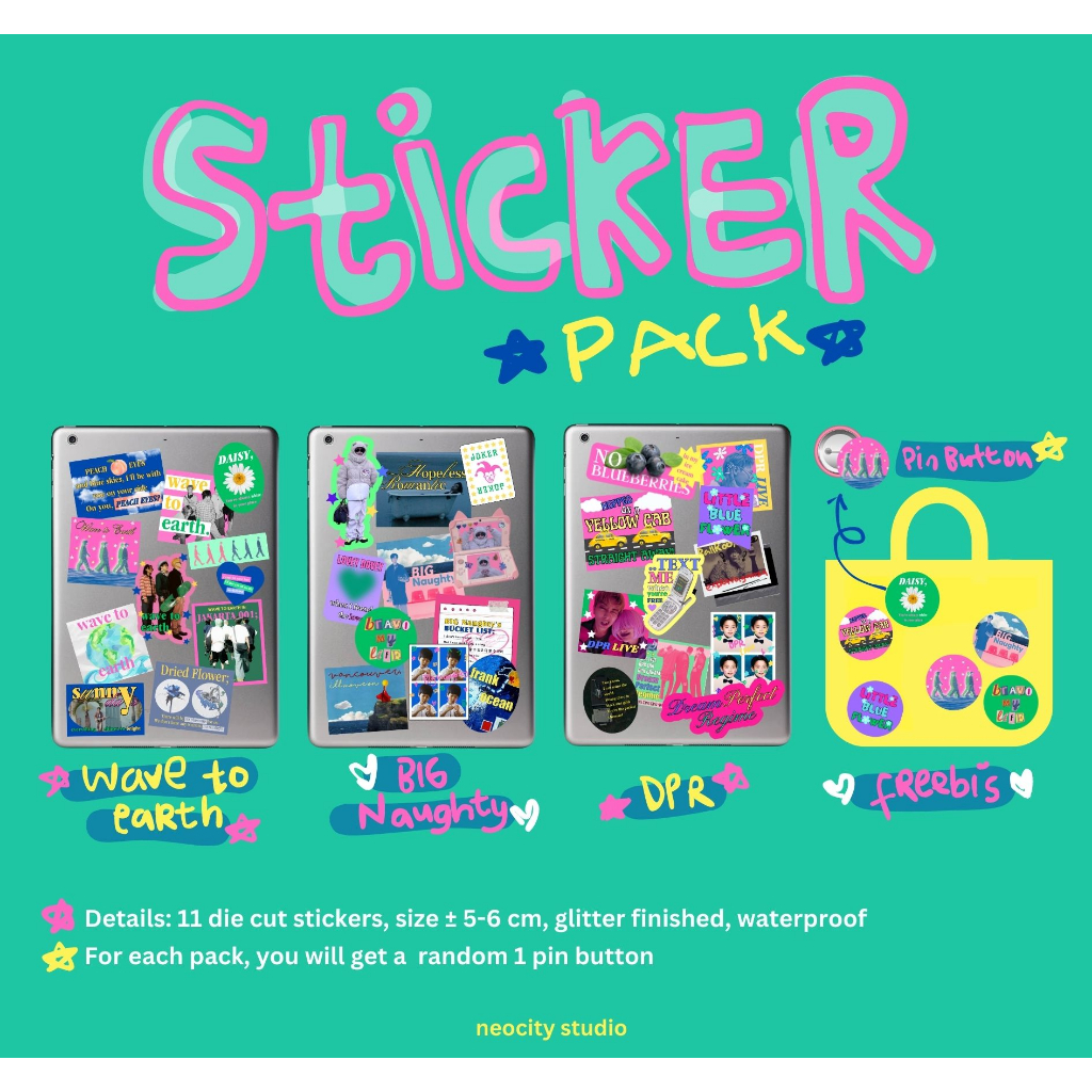 Jual [PRE ORDER BATCH 3] Sticker Pack Wave To Earth Big Naughty and DPR ...