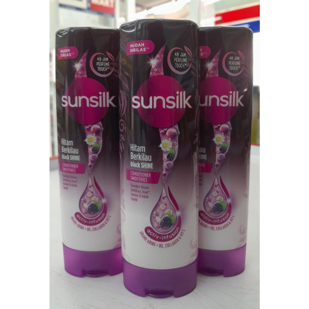 Jual Sunsilk Conditioner Smoothies Rambut Hitam Berkilau Black Shine ...