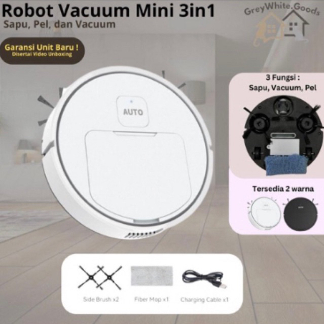 Jual Robot Vacum Mini Sapu Pel Vacum 3in1 | Shopee Indonesia