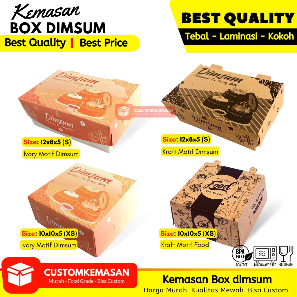 Jual Box Dimsum / Wadah Dimsum / Dus Takoyaki / Box Takoyaki / Kemasan ...