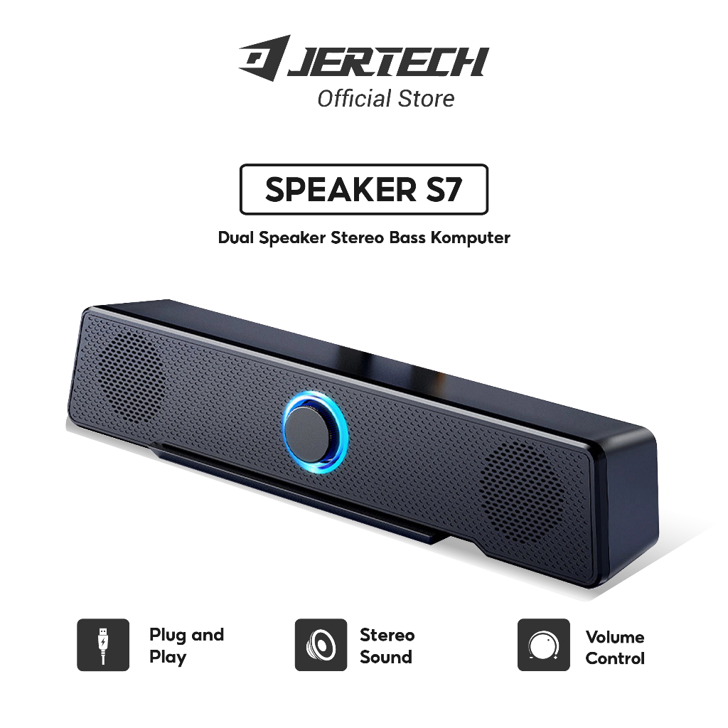 Jual JERTECH Speaker Soundbar S7 Komputer Subwoofer Dual Speaker | Shopee Indonesia