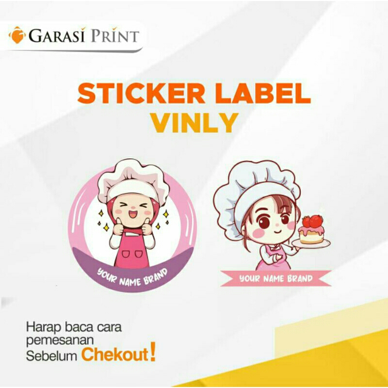 Jual Cetak Sticker Vinly/Label Kemasan Produk Makanan Ringan(waterproof ...