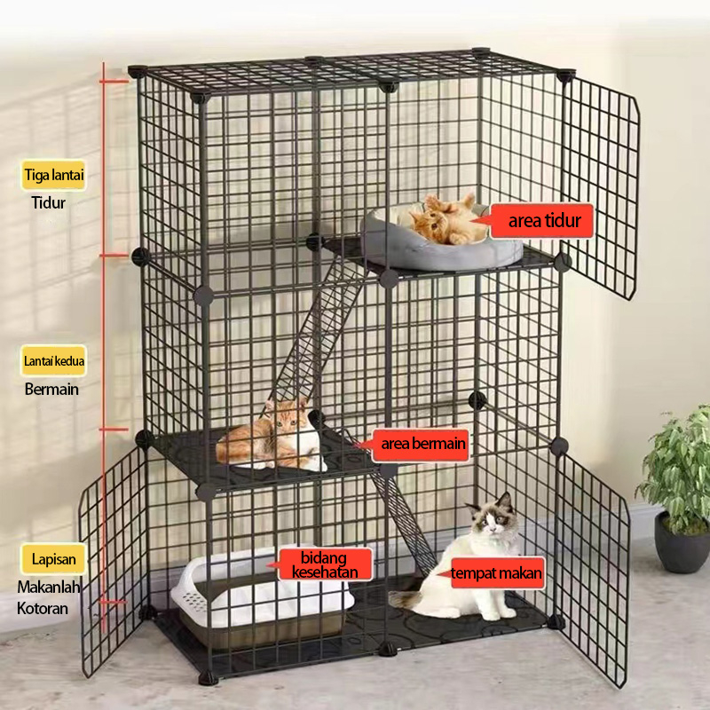 Jual ROYAL PET PARADISE Kandang Kucing 75*39*109 Pagar Hewan / Kandang ...