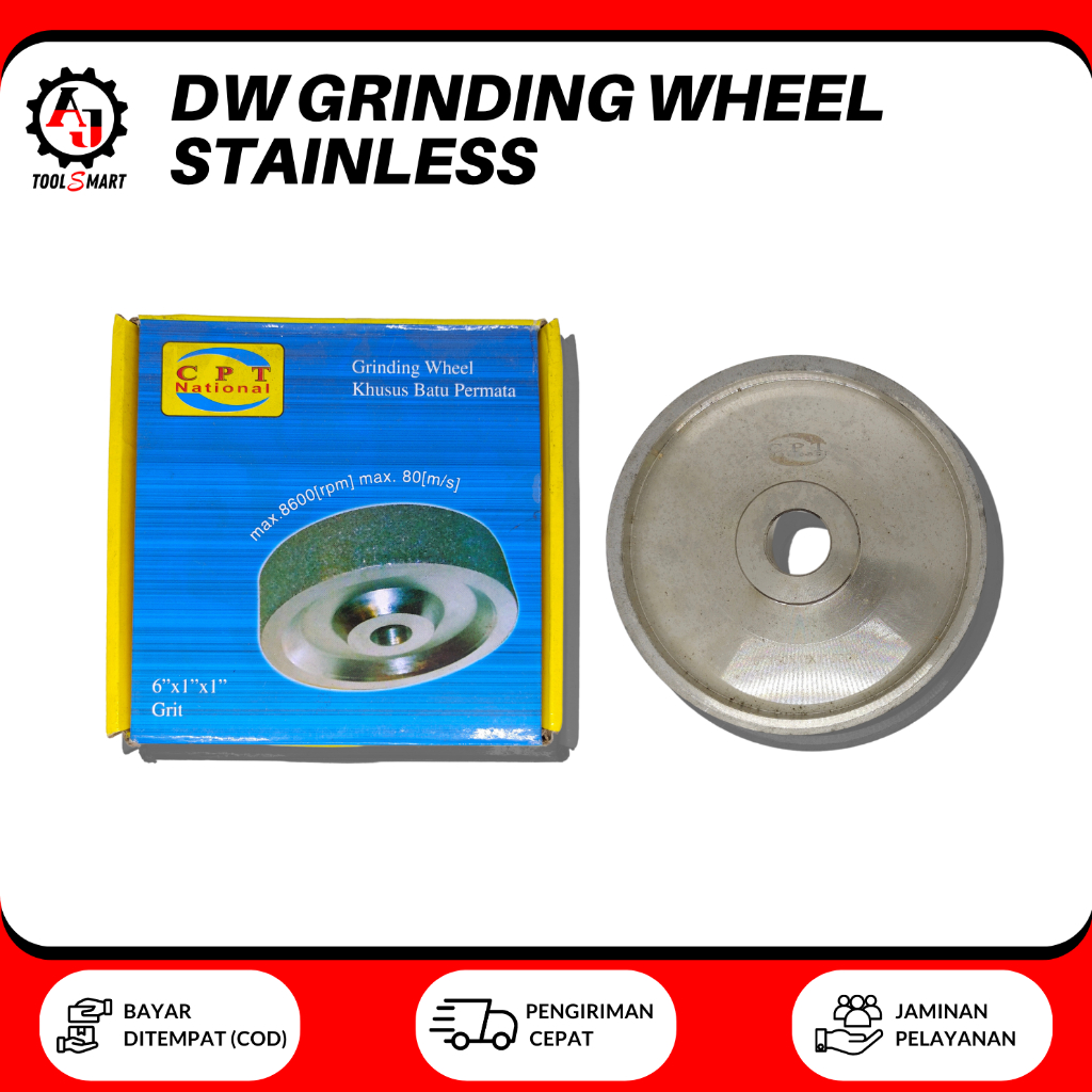 Jual Diamond Wheel DW Grinding Wheel Stainless CPT National 6"x1x1 Mata ...