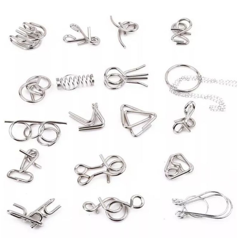 Jual mainan edukasi puzzle metal besi maze asah otak puzle | Shopee ...