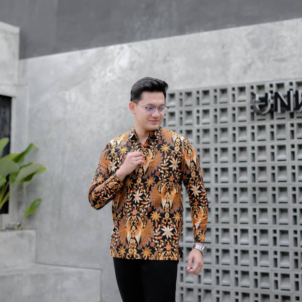 Jual Benang Raja Batik Couple Pria Wanita Katun Motif Sayap Kembar ...