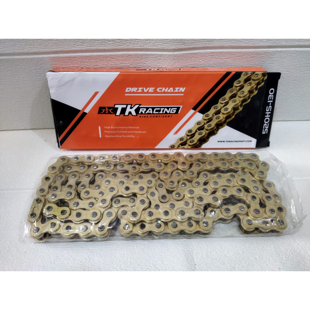 Jual TK Racing Rantai Roda Motor 520HS 110L 120L 130L Gold | Shopee ...