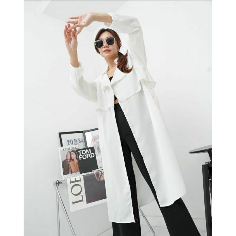 Jual READY!! KYOO LONG OUTER / KOREAN OUTER / OUTER BLAZER | Shopee ...