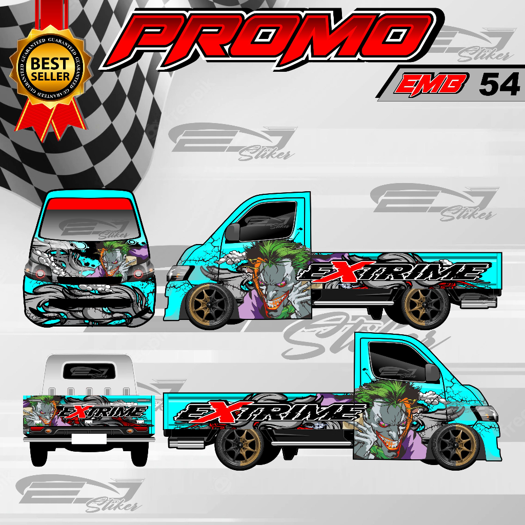 Jual STIKER NEW DESAIN PICK UP FULL BODY DECAL-STICKER MOBIL L300 ...