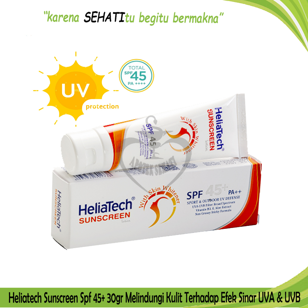 Jual Heliatech Sunscreen SPF 45+ Original Lotion Melindungi Kulit Sinar ...