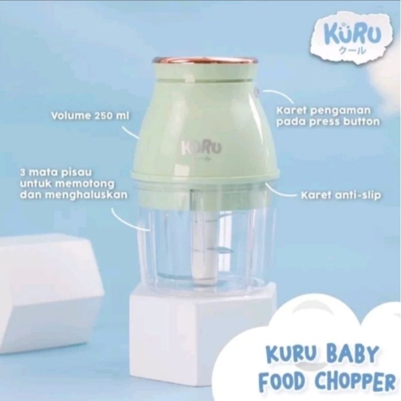 Jual KURU FC2001 Electric Food Mini Chopper Blender | Blender Makanan ...