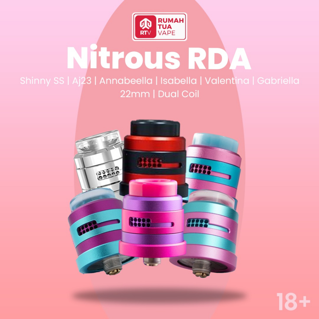 Jual NITROUS RDA NEW COLORS 22MM DUAL COIL | Shopee Indonesia