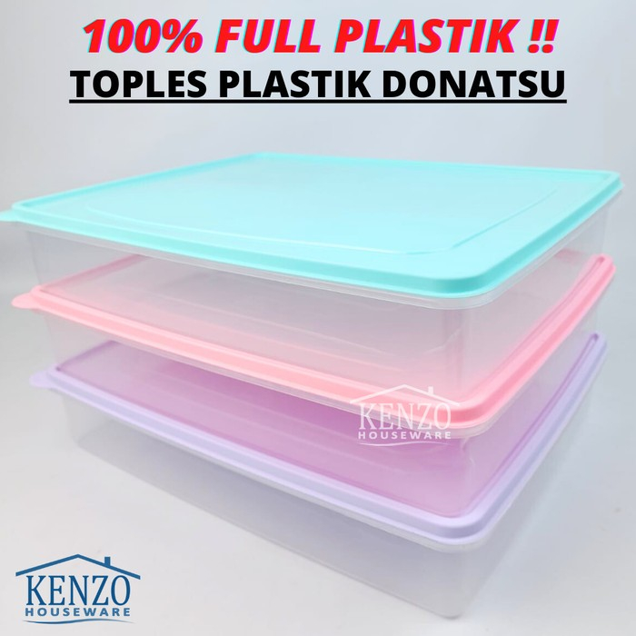 Jual Tempat Donat Medium Large Plastik Wadah Kue Donat Warna Transparan ...