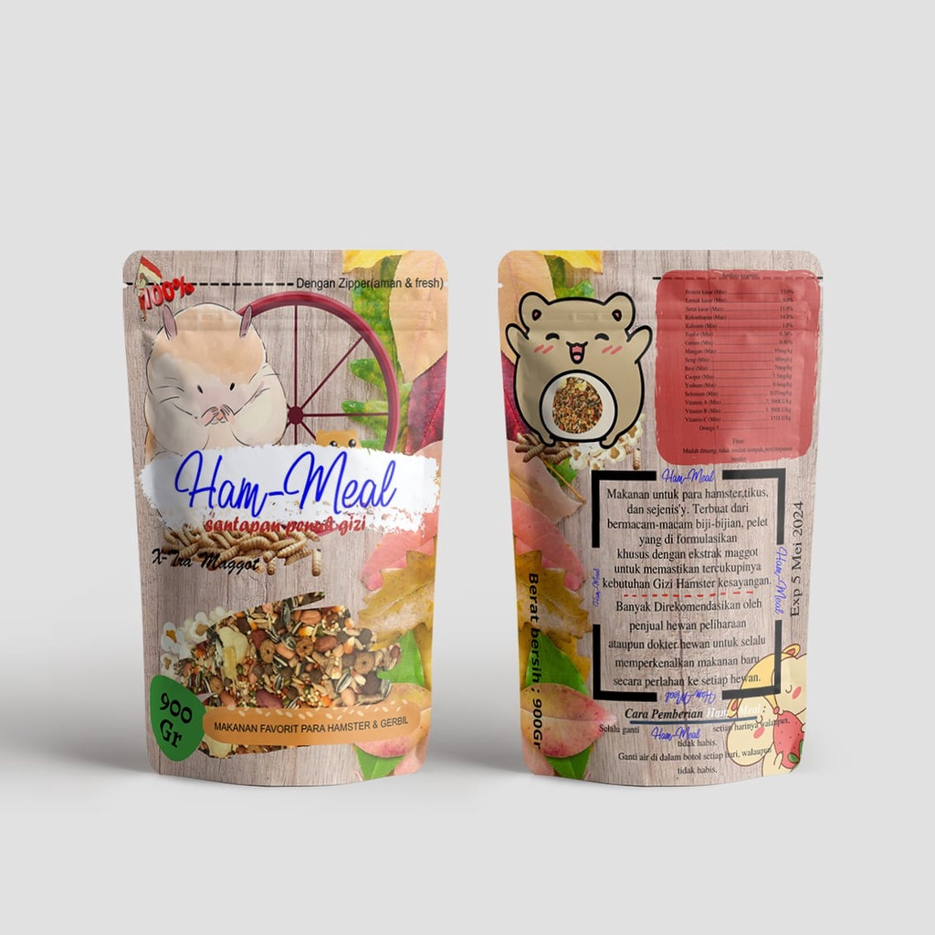 Jual Ham Meal Makanan Hamster & Gerbil X-TRA Maggot Makanan Hamster ...