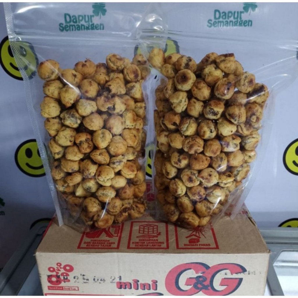 Jual GG SOES mini coklat 1/2 Kg Kue Sus Kering isi Coklat Lumer ...