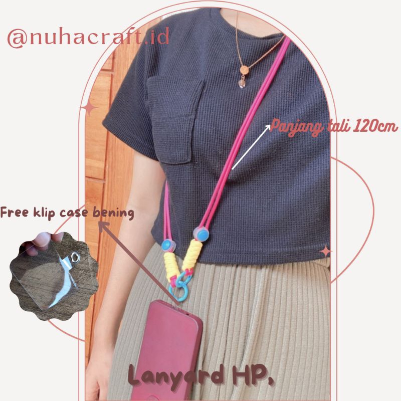 Jual Universal Crossbody Phone Lanyard / Phone Strap Lanyard / Tali ...