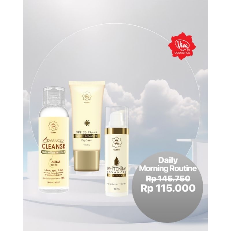 Jual Paket Mencerahkan Viva Queen Whitening Advance 1 Micellar Water 1 ...
