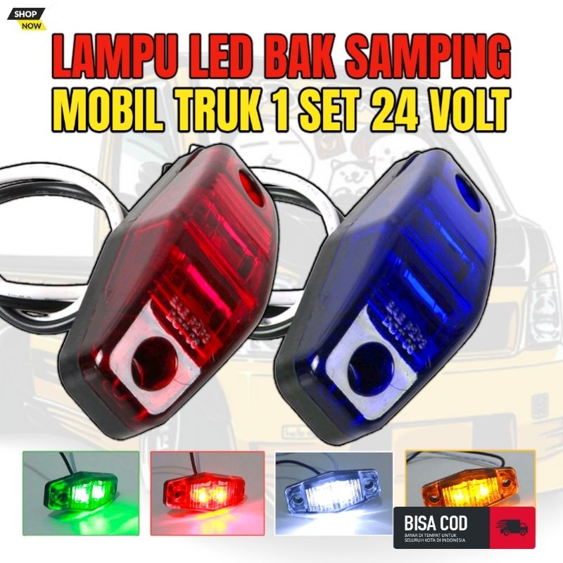 Jual Lampu Bak Samping Kolong Led Variasi Mobil Truck Truk Pick Up Pickup 24 Volt 1 Set | Shopee ...