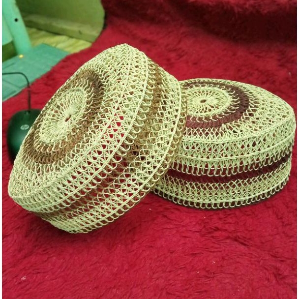 Jual peci akar rotan /peci akar rotan khas kalimantan | Shopee Indonesia