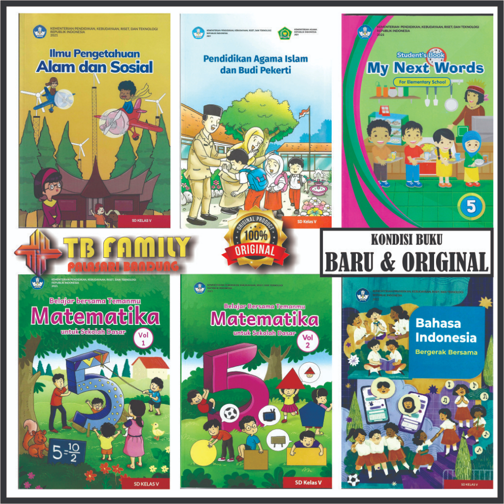 Jual Buku Paket Kemendikbud Diknas Kelas 5 SD/MI Kurikulum Merdeka ...