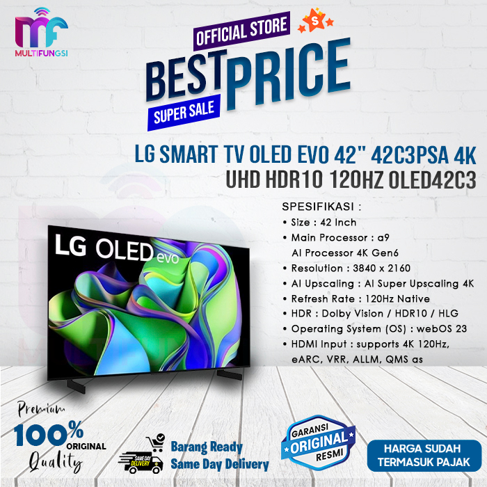 Jual LG Smart TV Oled Evo 42" 42C3PSA 4K UHD HDR10 120Hz OLED42C3 ...