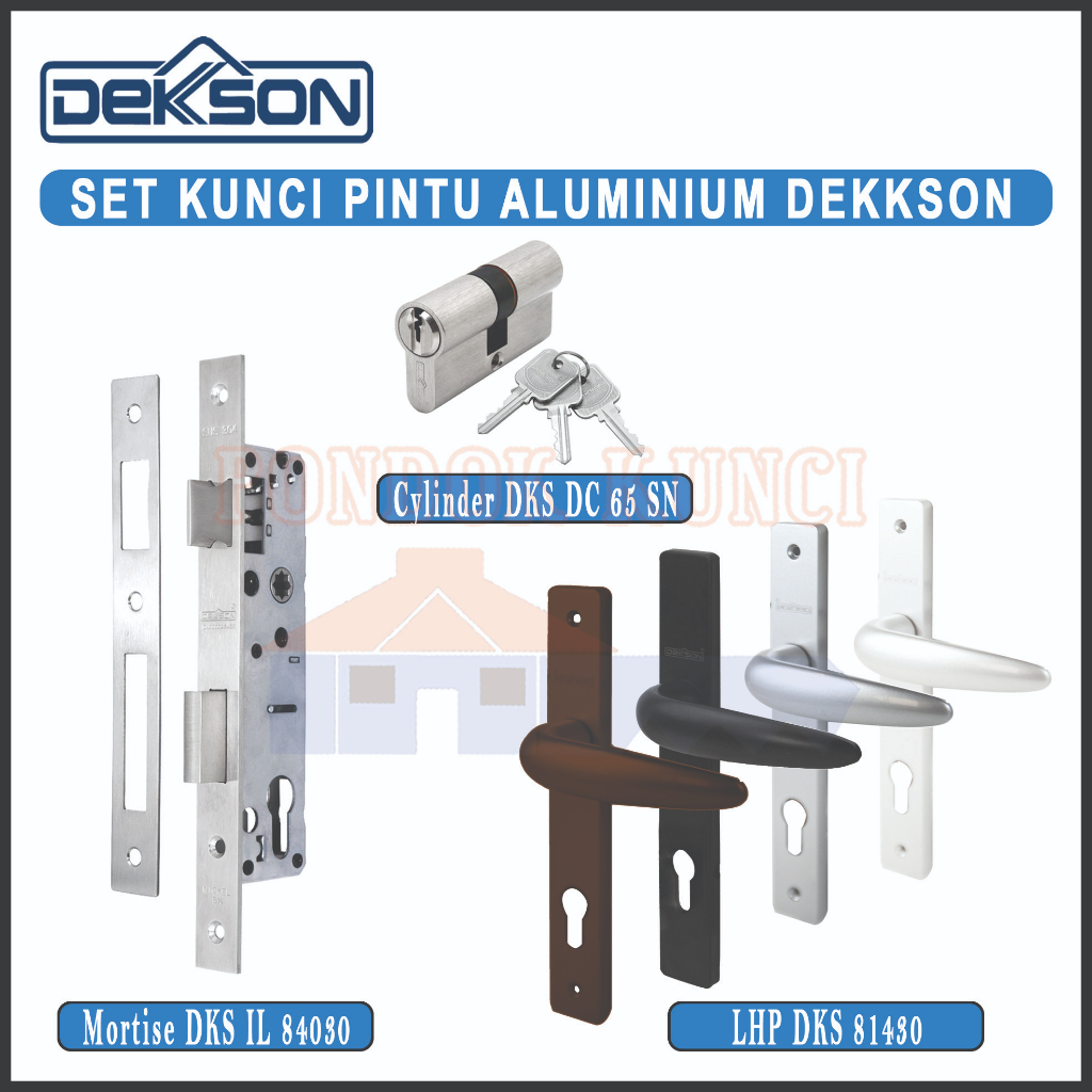 Jual Kunci Set Pintu Aluminium Dekkson Mortise 84030 IL + Cylinder DC ...