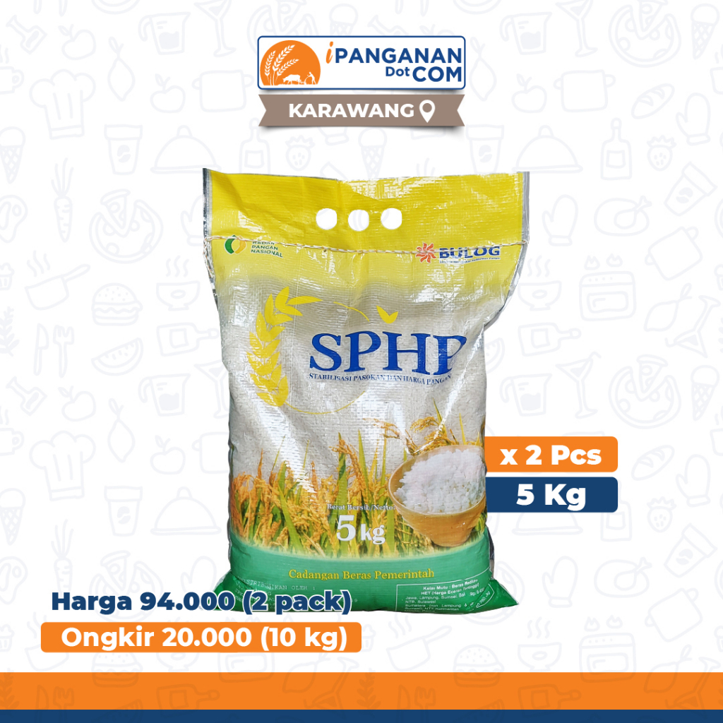 Jual Beras Medium SPHP 5 Kg x 2 Pack Rp 94.000 + Ongkir Rp 20.000 / 10 Kg - KWG | Shopee Indonesia